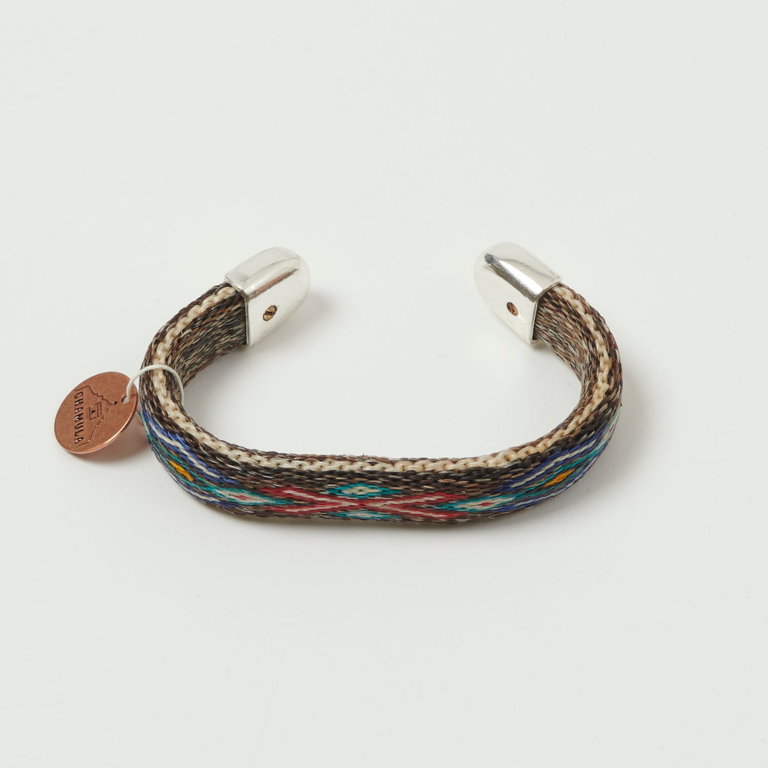 Chamula Bendable Horsehair Bracelet - Nature/Turquoise/Blue | SON OF A STAG