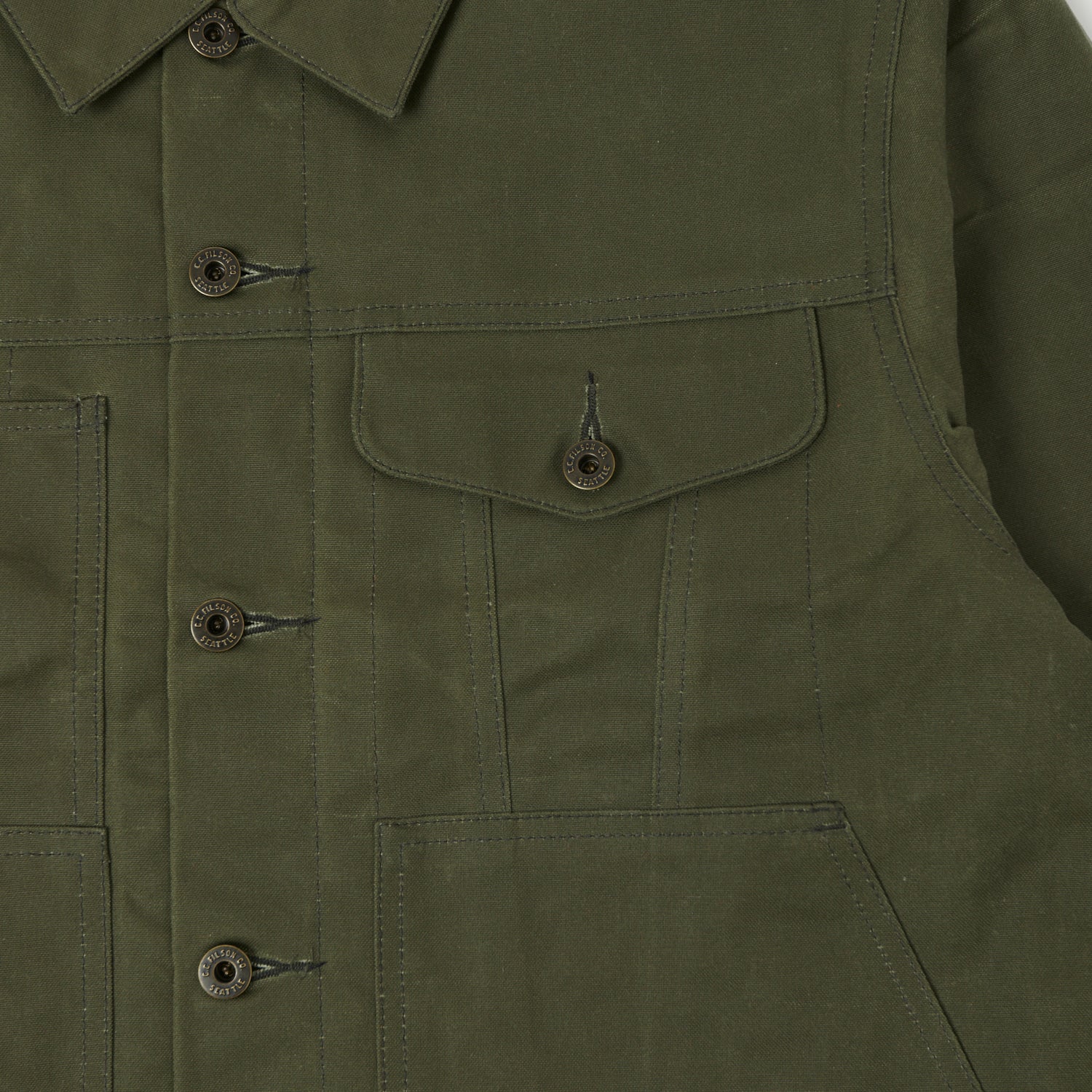 Filson Tin Cloth Short Lined Cruiser Jacket - Military Green | SON OF A ...