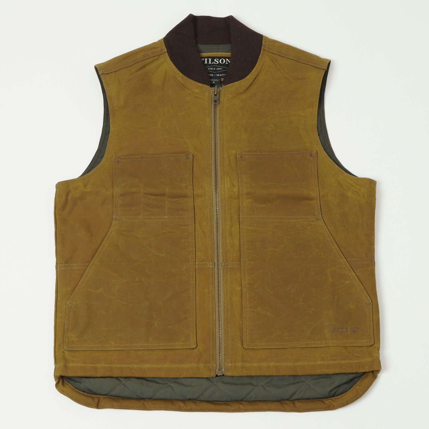 Filson Tin Cloth Insulated Work Vest - Dark Tan | SON OF A STAG
