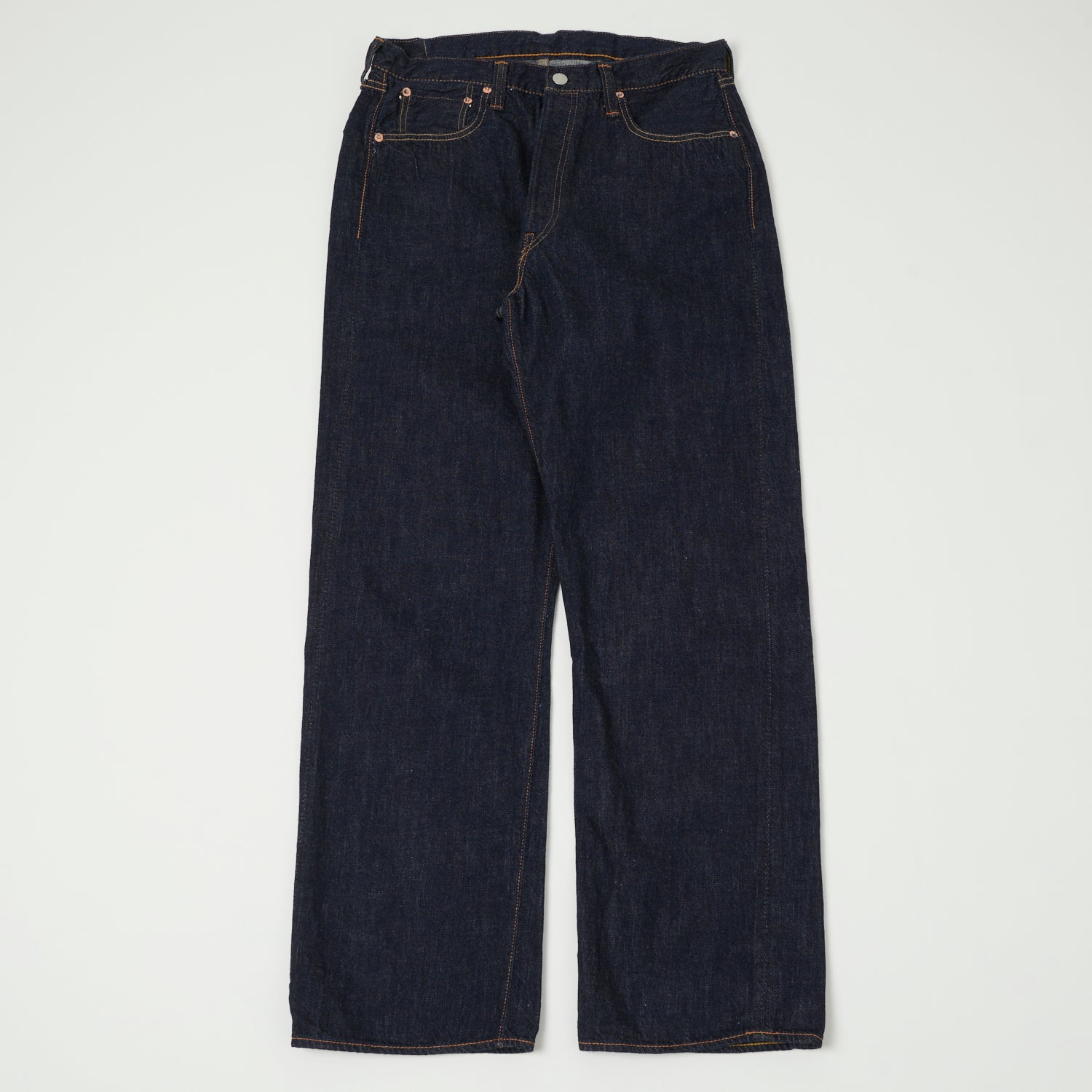 FULLCOUNT 0105SS 'Super Smooth' 11.5oz Wide Straight Jean - One Wash ...