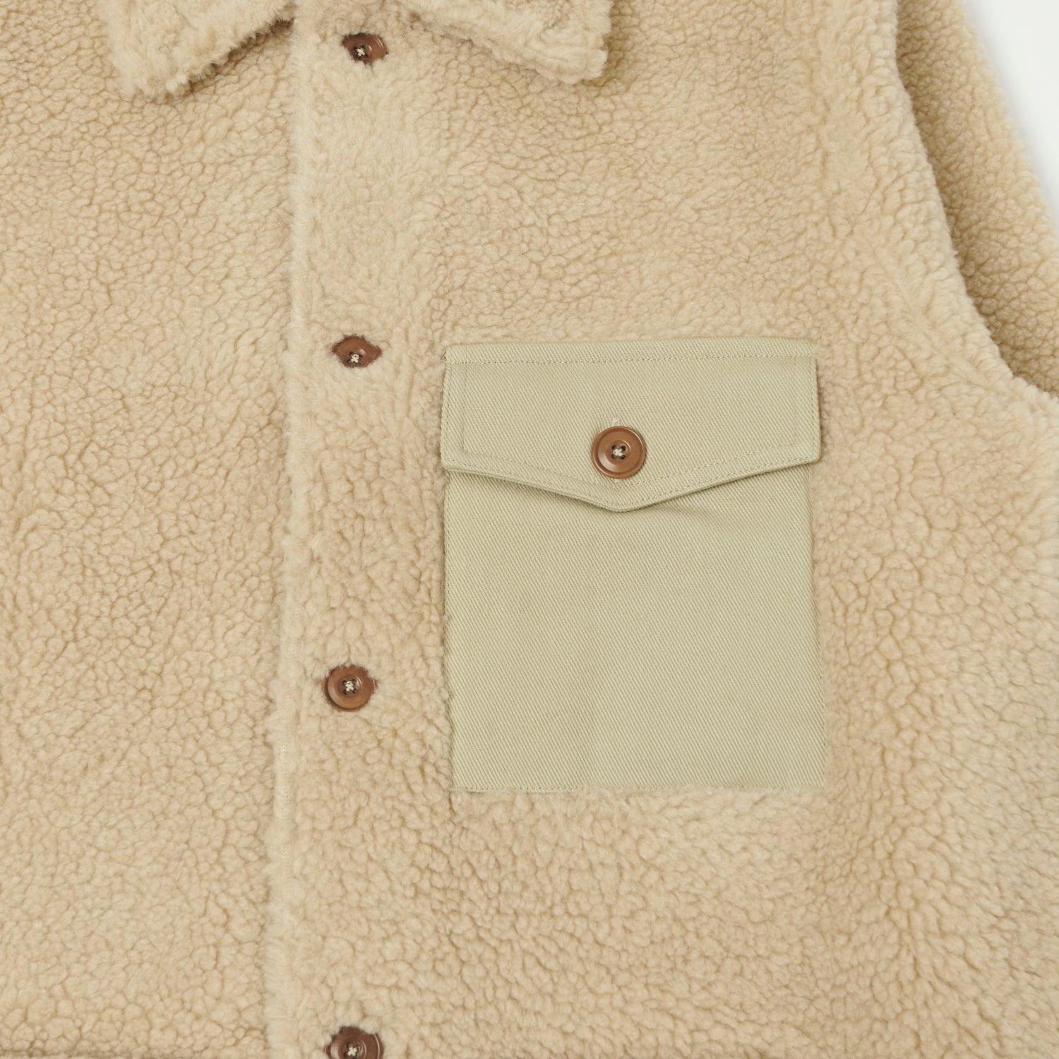 Hartford 'Utility' Fleece Jacket - Beige | SON OF A STAG