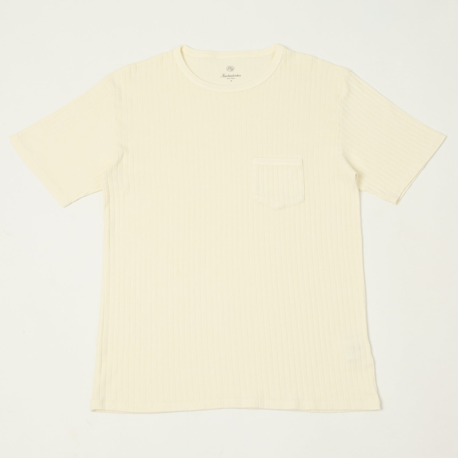 Knickerbocker Rib Pocket T-Shirt - Milk | SON OF A STAG