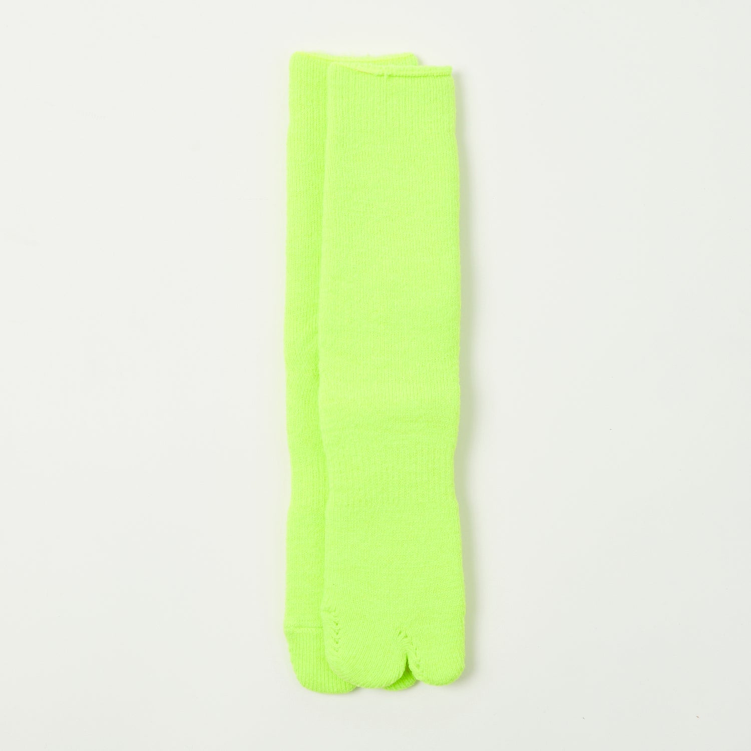 Nodal Brushed Pile Tabi Sock - Neon Yellow | SON OF A STAG