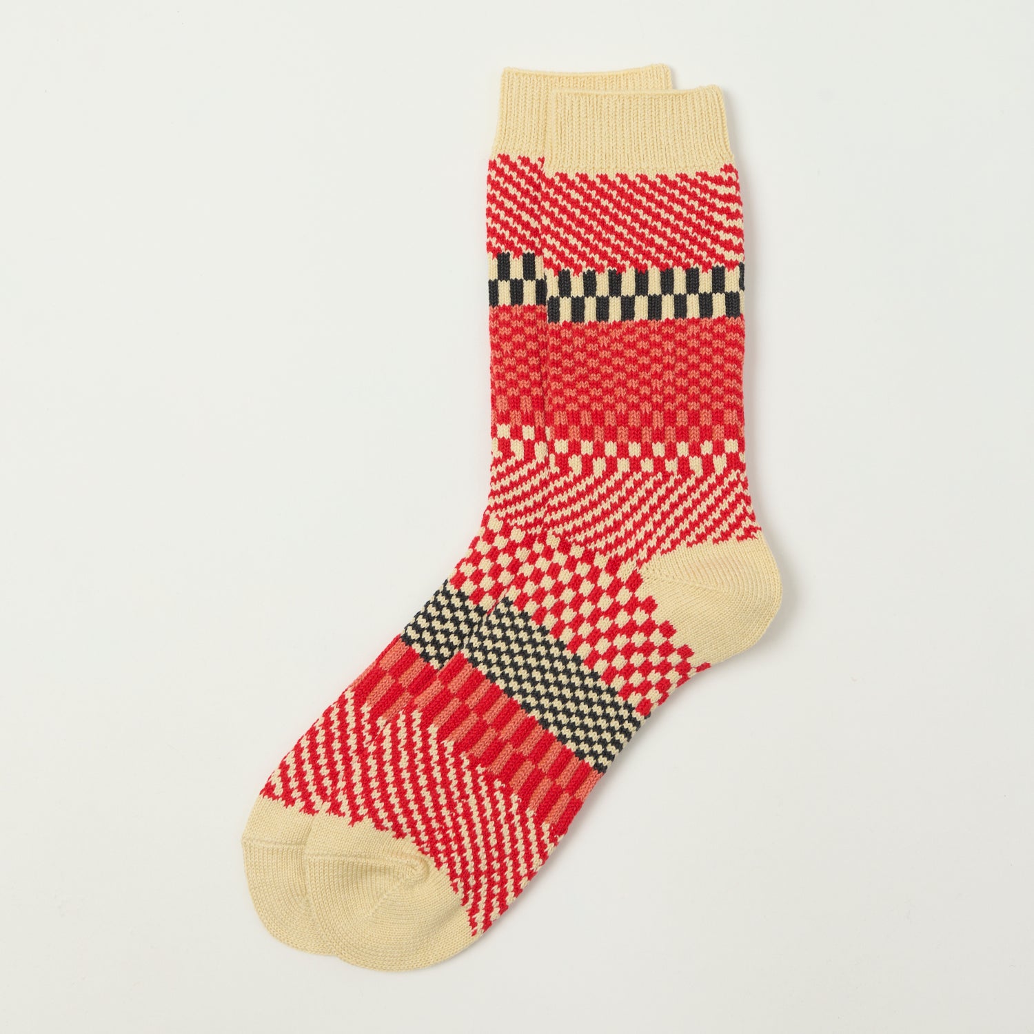 RoToTo Check & Step Sock - Red | SON OF A STAG