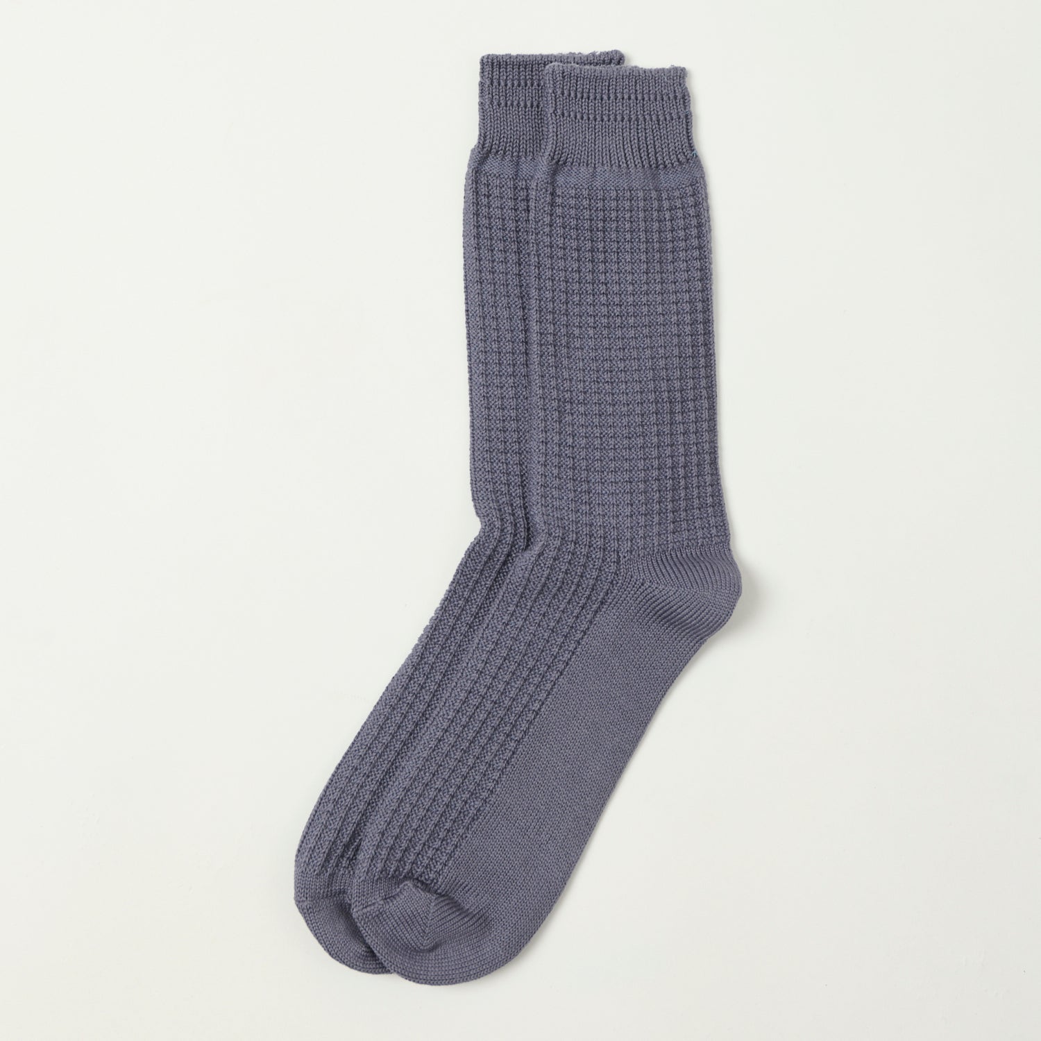 RoToTo Cotton Waffle Crew Sock - Steel Blue | SON OF A STAG