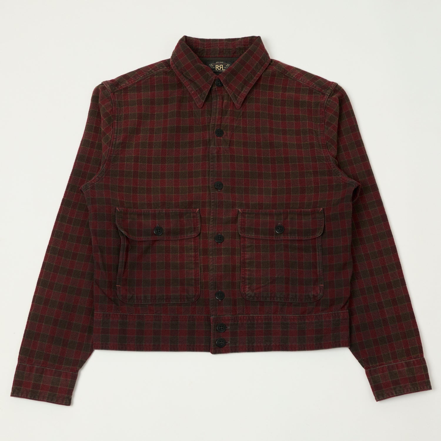 RRL Checked Woven Shirt Jacket - Red/Black | SON OF A STAG