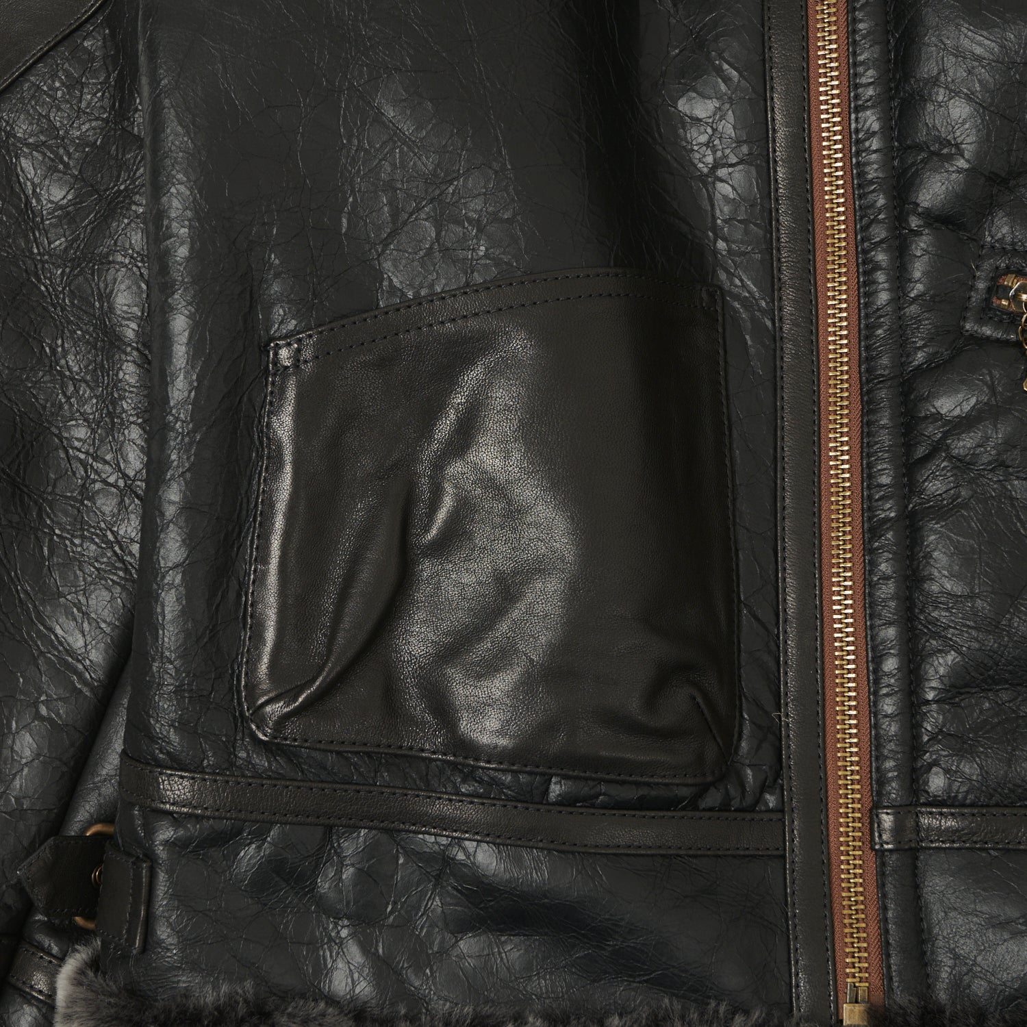 Shangri-La Heritage 'Aviatore' B-3 Shearling Flight Jacket - Black | SON OF A STAG