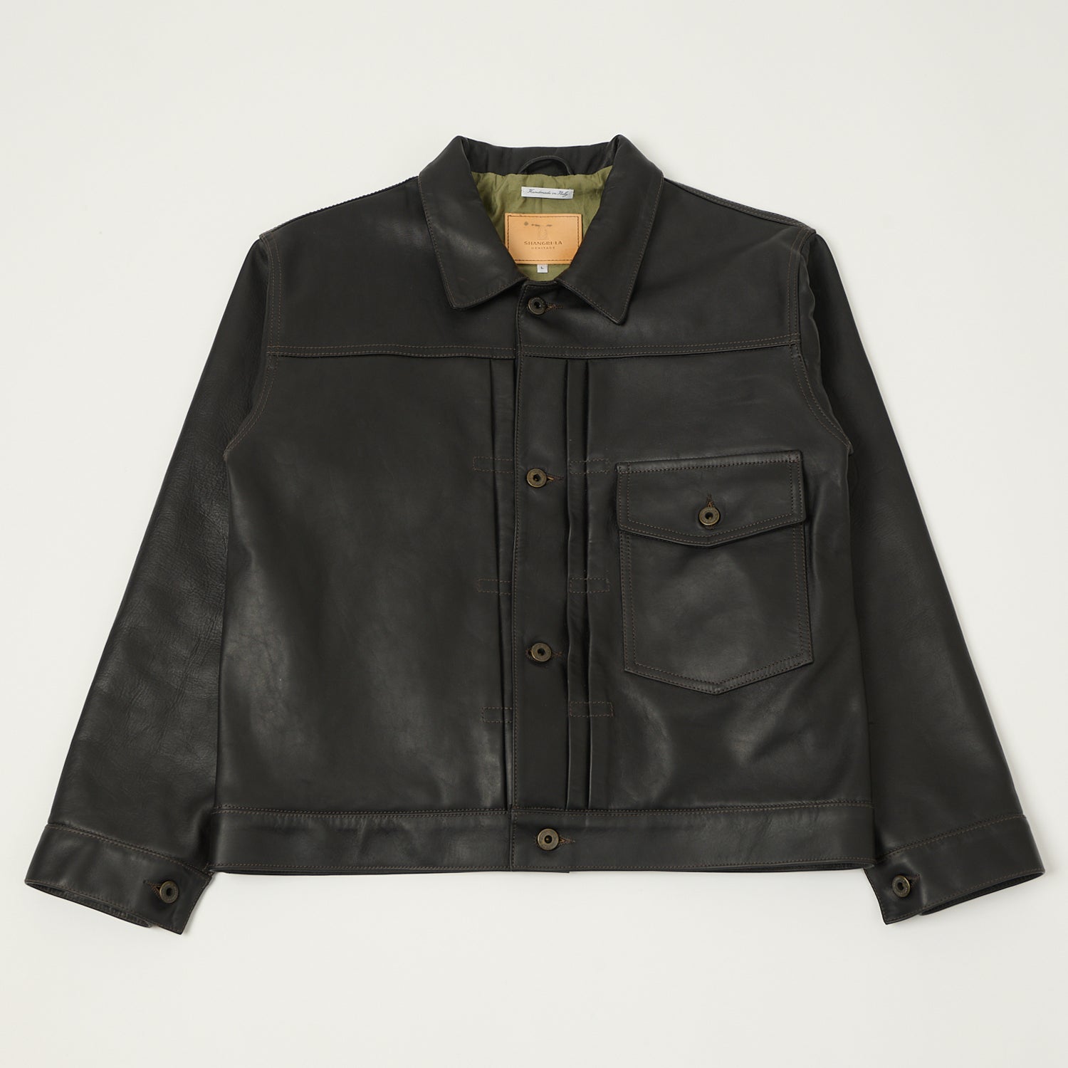Shangri-La Heritage 'Type I' Tea-Core Maryam Horsehide Jacket - Black ...
