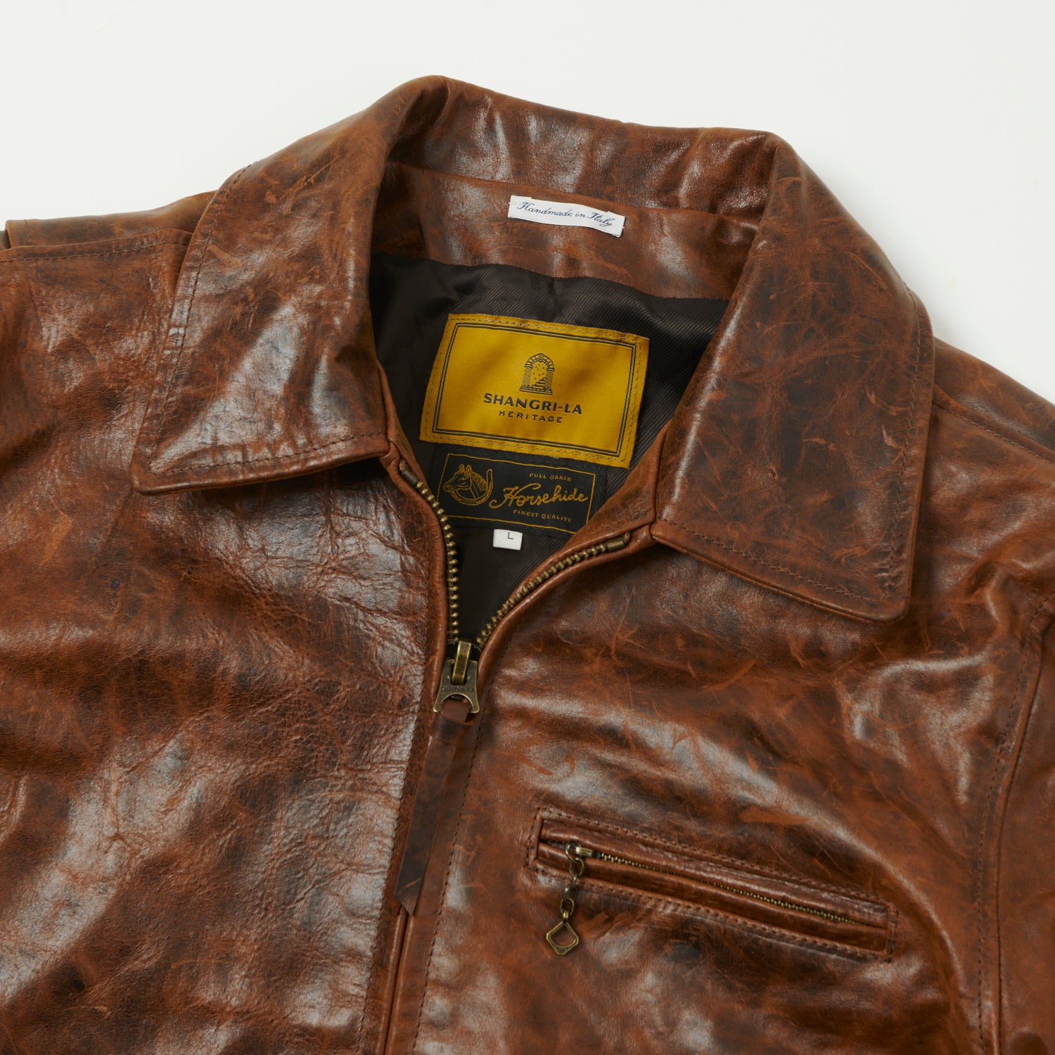 Shangri-La Heritage 'Varenne' Horsehide Leather Jacket - Whiskey | SON ...