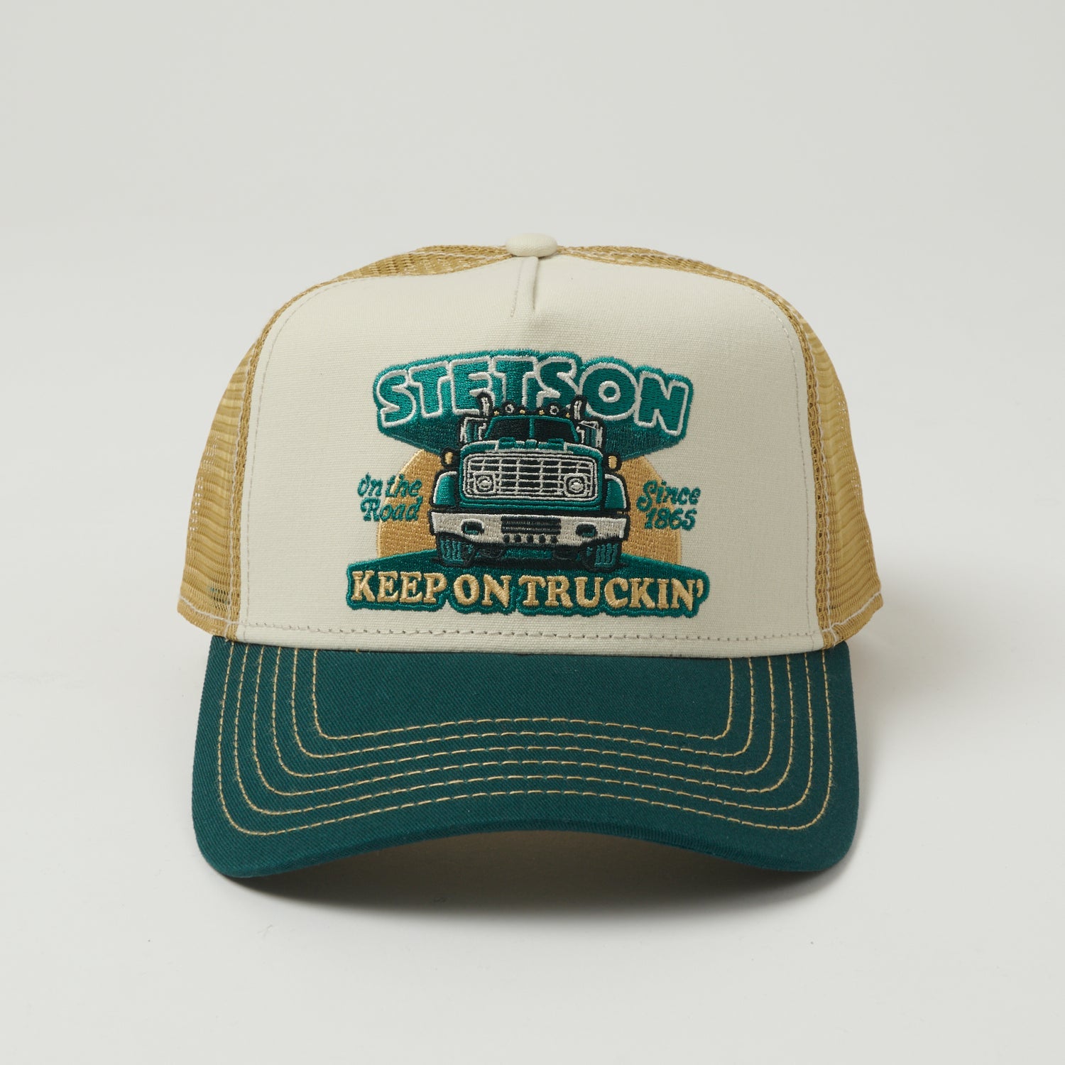 Stetson 'Keep On Trucking' Trucker Cap - Forest/Gold | SON OF A STAG