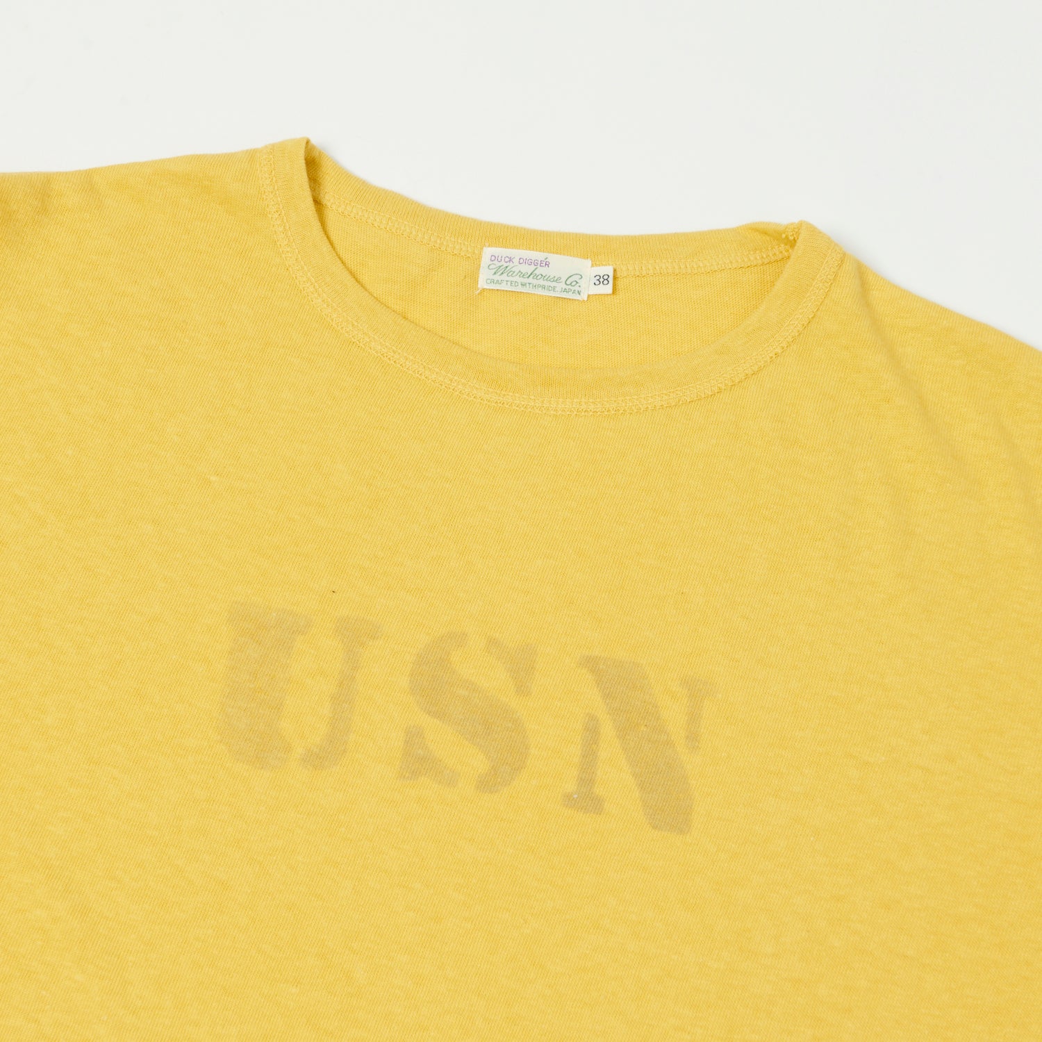 Warehouse & Co 4091 'USN' USN Skivvy Tee - Yellow | SON OF A STAG