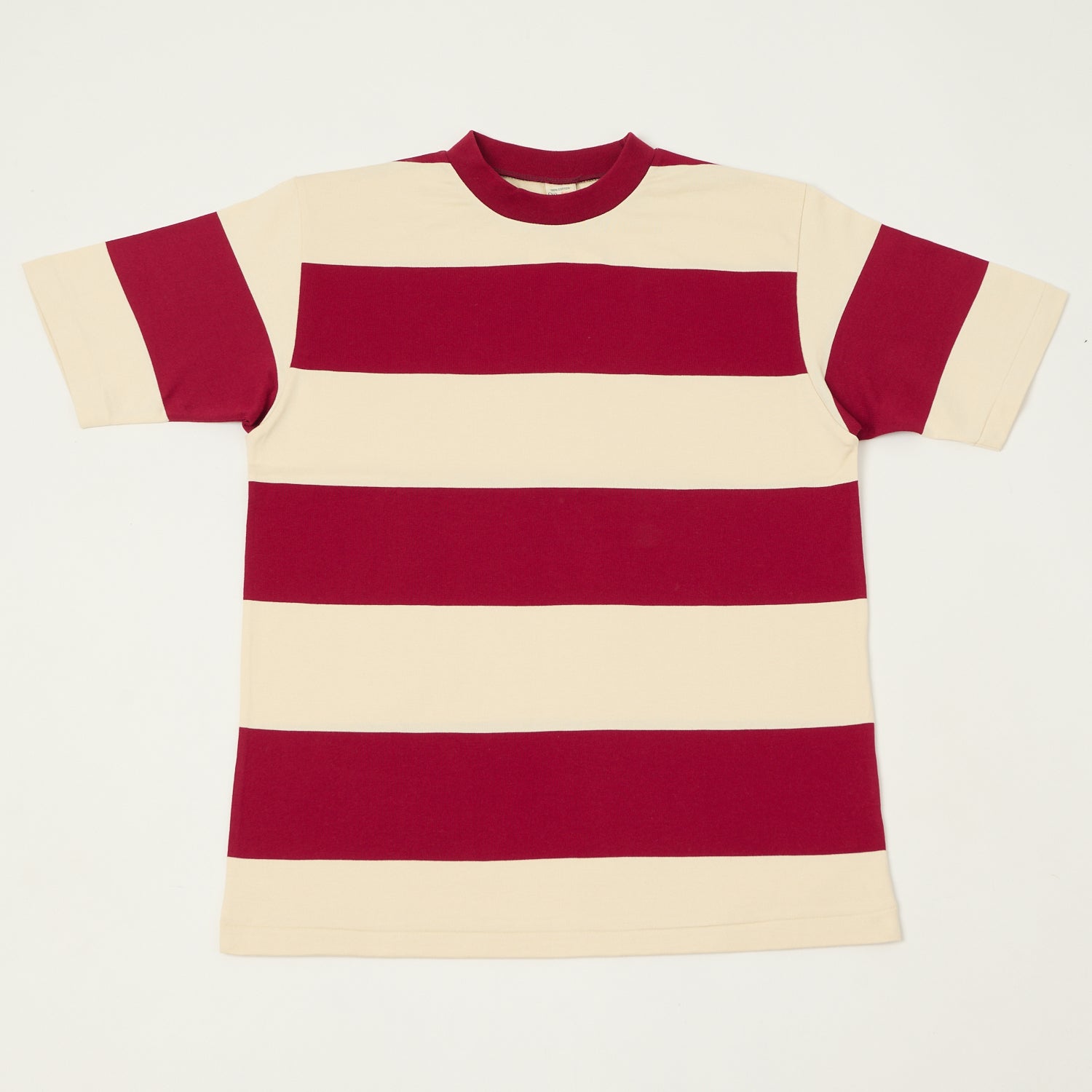 Warehouse & Co 4108 Border T-Shirt - Bordeaux/Natural – SON OF A STAG