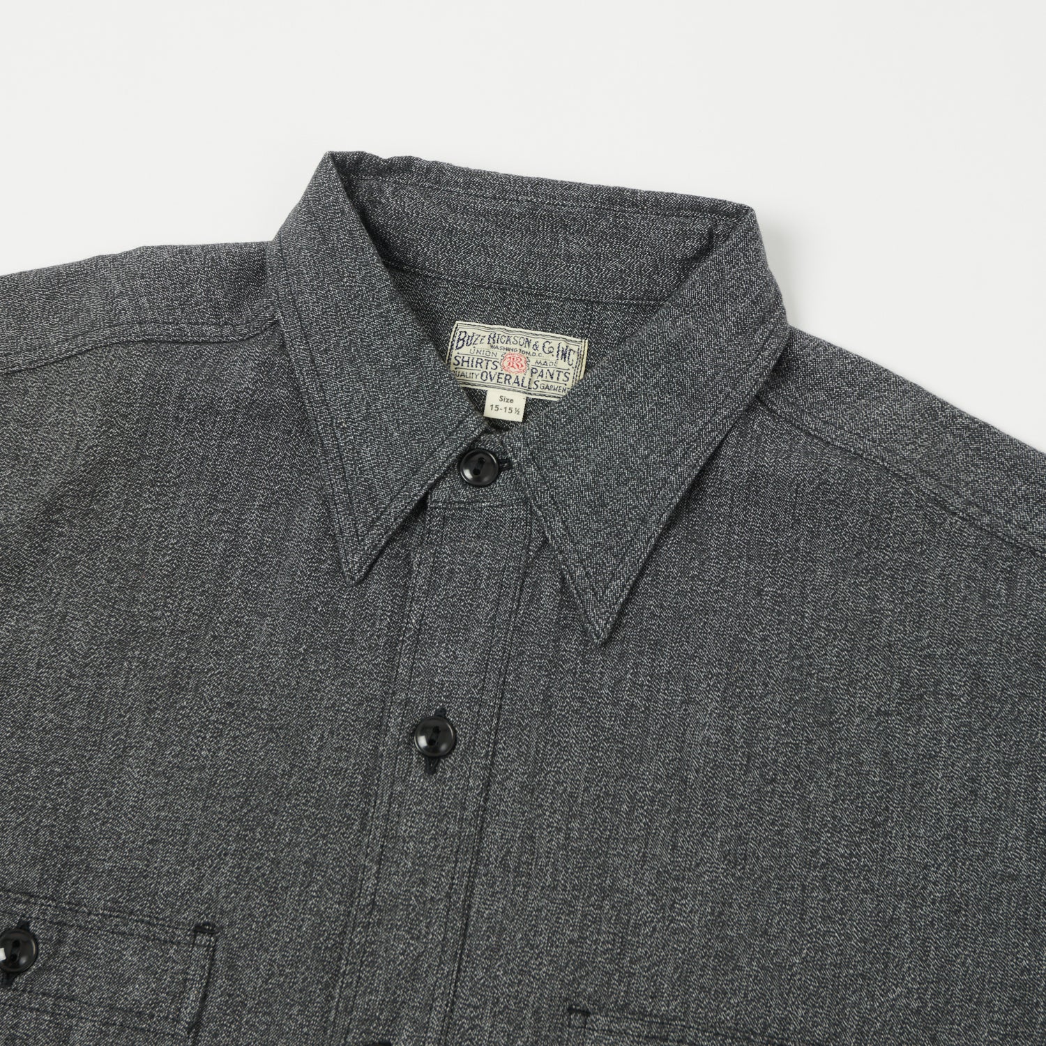 Buzz Rickson's Covert Cloth Work Shirt - Black | SON OF A STAG