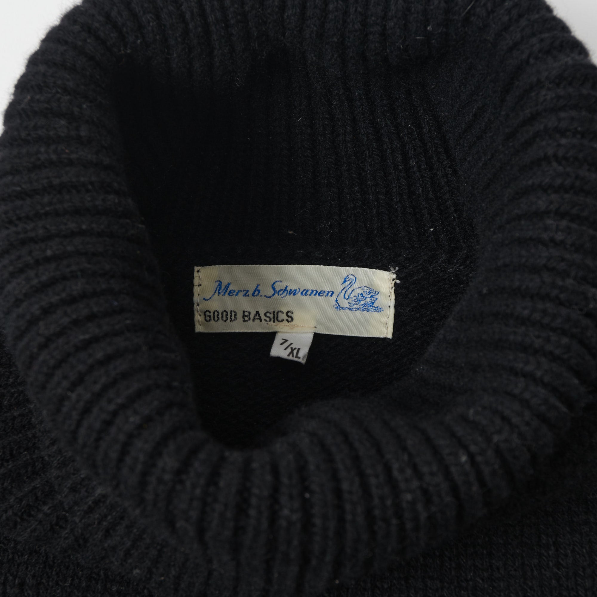 Merz b. Schwanen LOCT01 Turtleneck Knit Pullover - Deep Black | SON OF ...