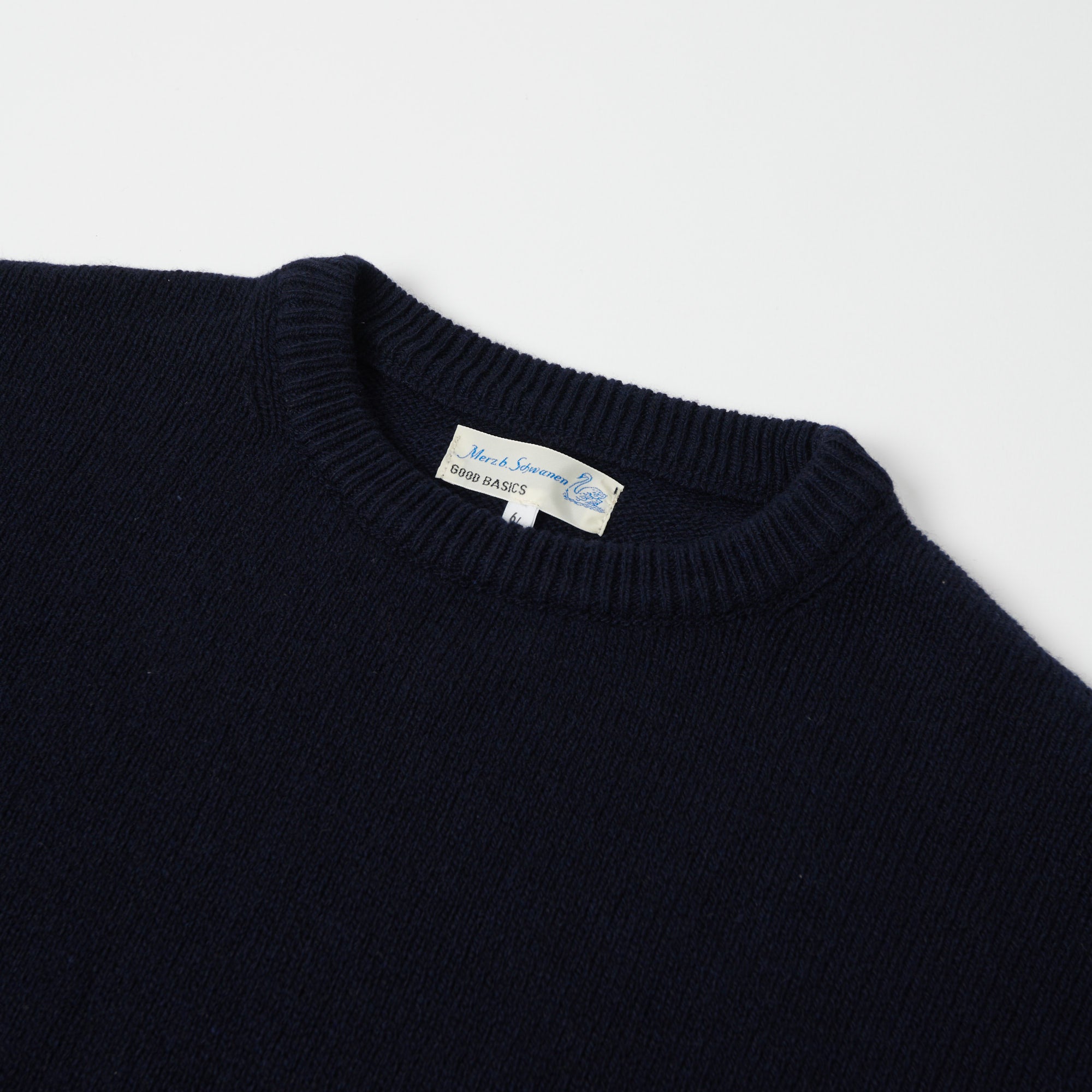 Merz b. Schwanen RCC05 Knit Crew Neck Pullover - Dark Navy | SON OF A STAG