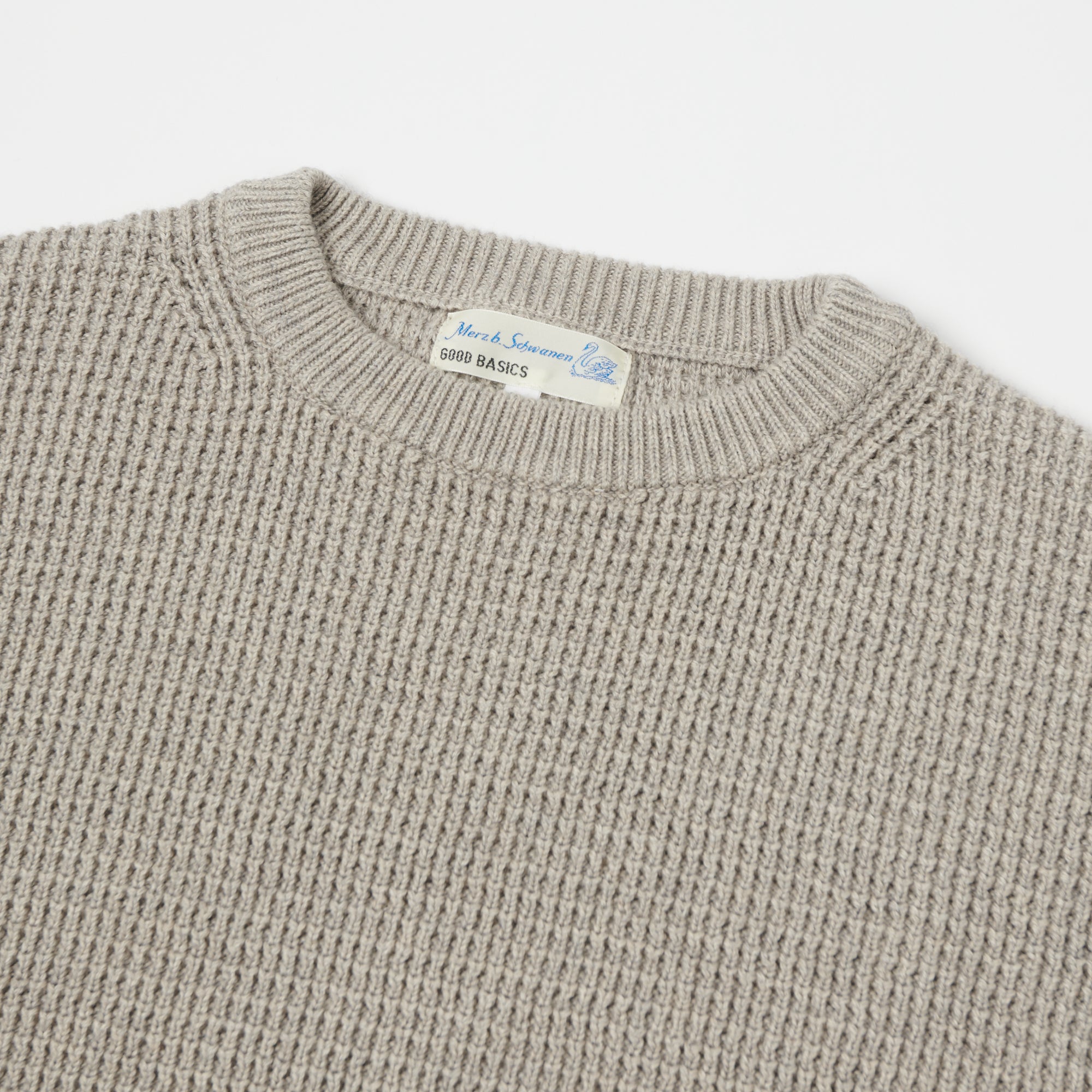 Merz b. Schwanen 'Good Basics' Waffle Knit Pullover - Grey Melange ...